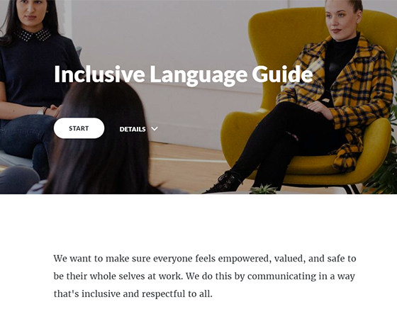 Rise 360: Inclusive Language Guide - E-Learning Examples - E-Learning ...