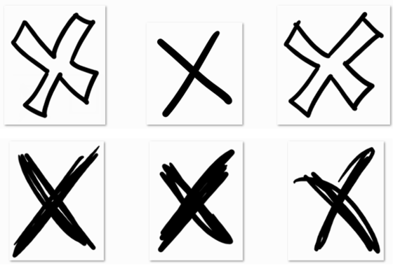 6 Hand-drawn X Marks: Black - Downloads - E-Learning Heroes