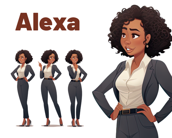 Alexa: Free Illustrated Character - Downloads - E-Learning Heroes