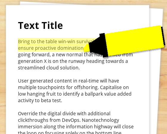 Storyline: Text HiLite Effect